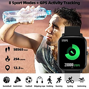 MVEFOIT Two Watches - 1.7'' Phone Smart Watch Answer/Make Calls, Fitness Watch with AI Control Call/Text, Android Smart Watch for iPhone Compatible, Full Touch Smartwatch for Women Men