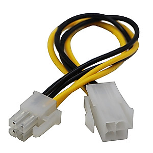 zdyCGTime(2-Pack) 4-Pin Molex M/F SATA Cable ATX 12V Power Supply 4-Pin CPU Male to Female CPU Motherboard Power SATA Extension Cable(20CM/8 Inch)