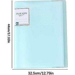 A3 30 Pages Diamond Painting Storage Book, Painting Storage Book 30 Clear Pockets Sleeve Protector Art Portfolio Book for 44*32.5*2cm Sketches Painting Presentation (Green)