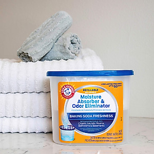 Arm & Hammer Fragrance Free Refillable Moisture Absorber and Odor Eliminator 14 oz. Tub