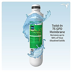 Twist-In Replacement Pack Cartridges, 75 GPD Membrane, Sediment, Carbon & Deionization