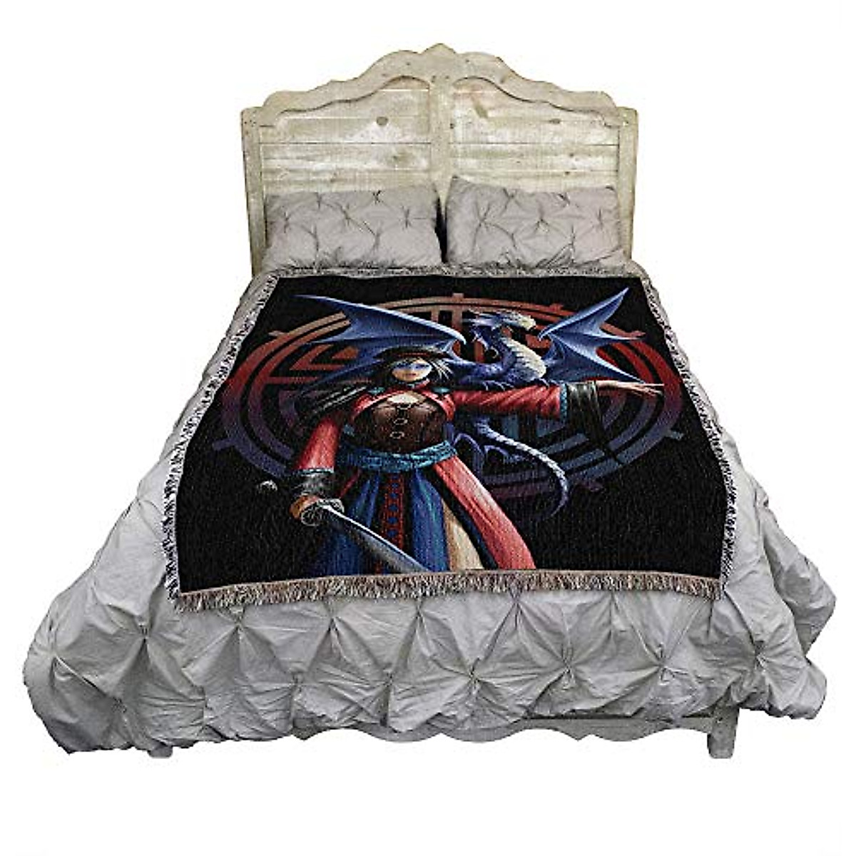 Pure Country Weavers Look to The East Dragon Blanket by Anne Stokes Age of Dragons Collection - Gift Fantasy Tapestry Throw Woven from Cotton - Made in The USA (72x54)
