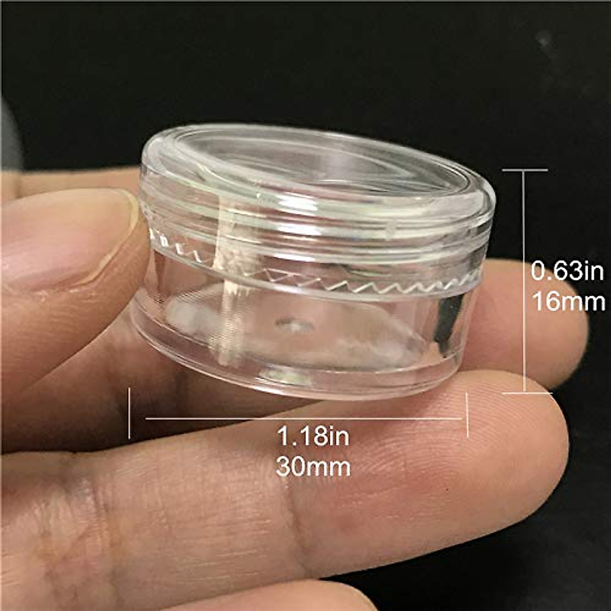 100PCS 5G/5ML Cosmetic Containers With White Lids Sample Gram Plastic Containers Lotion Jars for for Scrubs, Oils, Salves, Creams, Lotions - BPA Free