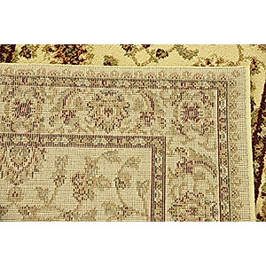 Unique Loom Voyage Collection Traditional Oriental Classic Intricate Design Area Rug (2' 7 x 10' 0 Runner, Ivory/Gold)