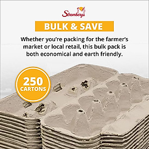 Stromberg's Large Blank Egg Cartons, Bulk Pack for Large Eggs, Perfect for Custom Branding, Safe & Secure Egg Storage, Convenient Stacking for Easy Transport and Storage, 250 Pack