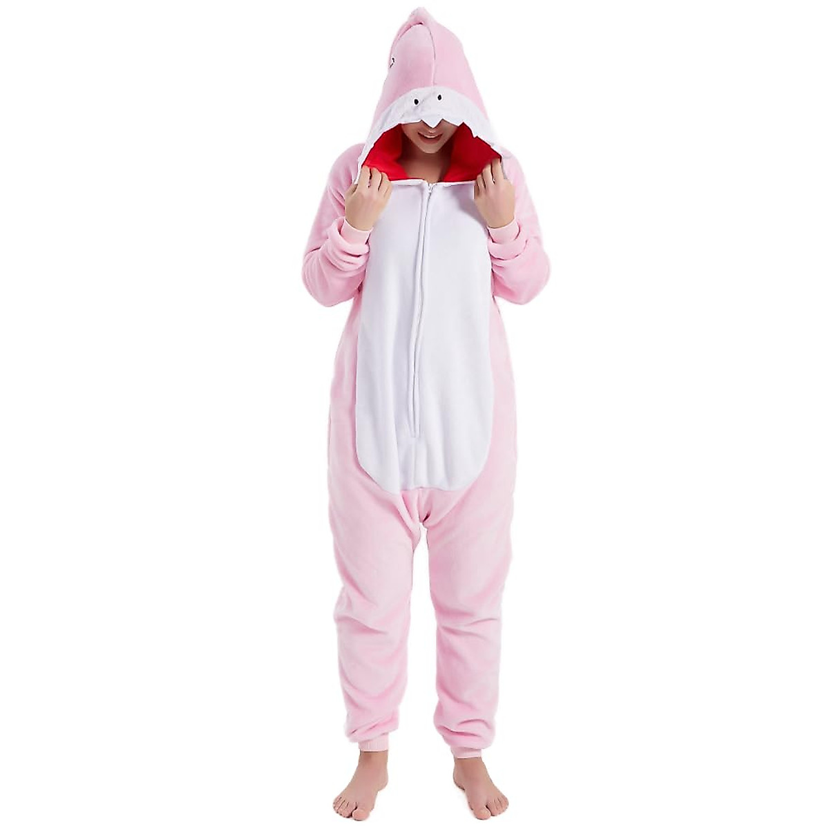 UVIPC Adult outfit Cartoon Shark Grey Blue Pink Unicorn Helloween Christmas Party Cosplay outfits Costume Sleepwear