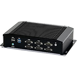 PARTAKER Fanless Industrial PC,Mini Desktop Computer with Intel Core i5 7200U Dual Core CPU, 16GB Ram 512GB SSD,6xCOM, 4xUSB 3.0, 4xUSB 2.0, 2xLAN, GPIO, HD Port, VGA, Wi-Fi, PS/2,Windows 10 Pro