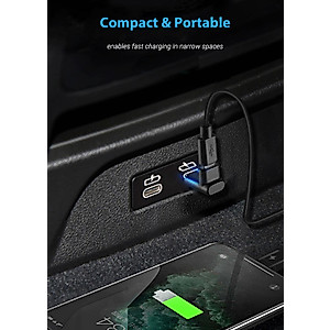 URWOOW Right Angle Type C USB 3.1 Adapter Extension 90 Degree Male to Female Right & Left Angled Extension (2 Pack)