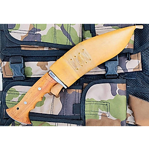 Authentic Kukri - 8" Iraqi Operation Issue Blade - Traditional Hand Forged Full Tang - EGKH Factory Outlet in Nepal - Ready to use Outdoor Knives - Balance water tempered - High Carbon Steel