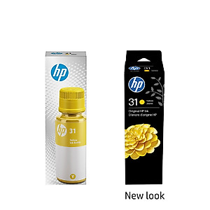 HP 31 | Ink Bottle | Yellow |Up to 8,000 pages per bottle|Works with HP Smart Tank Plus 651 and HP Smart Tank Plus 551 | 1VU28AN