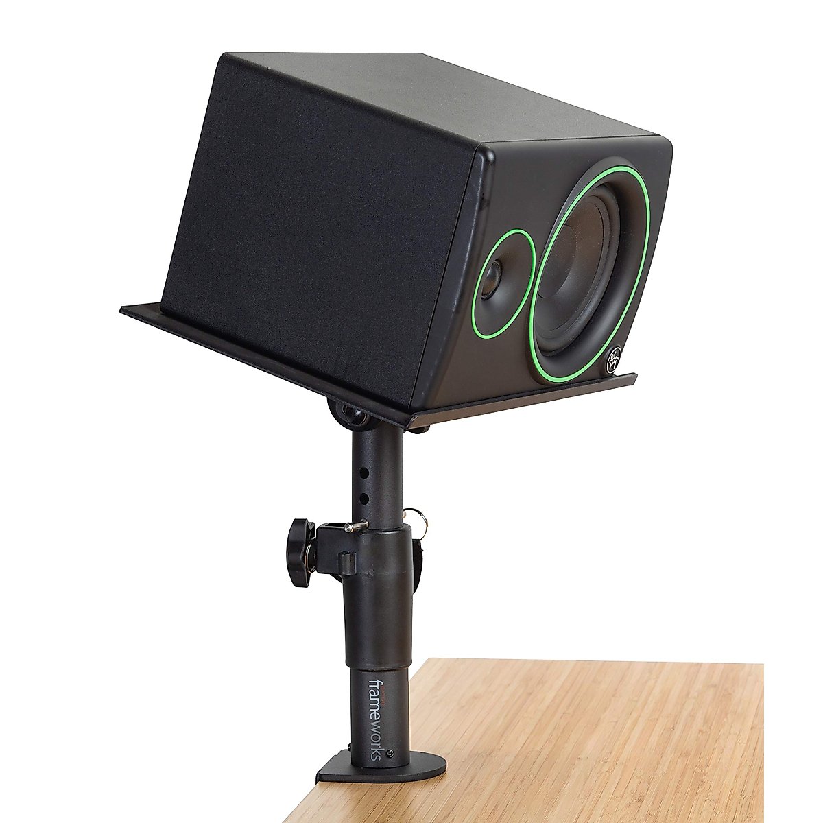 Gator Frameworks Desktop Clamp-On Studio Monitor and Speaker Stand - Set of 2 (GFWSPKSTMNDSKCMP)