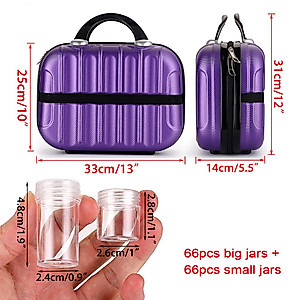 Hipiwe 132 Bottles Diamond Painting Storage Carring Case - Hardshell DIY 5D Diamond Art Craft ccessory Container Embroidery Organizer Bag for Storage Jewelry Beads Sewing Pills