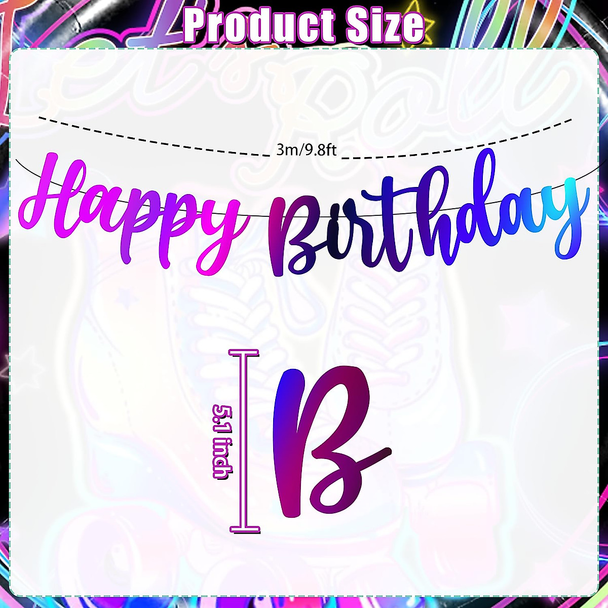 Yingoto 189pcs Roller Skating Party Supplies Tableware Set, Roller Skate Party Decorations Include Banner Plates Napkins Cups Tablecloth for Birthday Party, Serve for 25 Guests