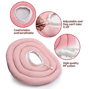 Soft Dog Cones, Recovery Dog Donut Collar After Surgery-Cone of Shame Alternative, Pet Elizabethan E-Collar Anti-Bite Lick Wound Healing Adjustable for Small Large Medium Dogs-BARDIMIES