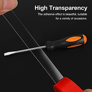 Double Sided Tape 2 Pack Heavy Duty, (3/4" Width, Total 20 FT) Clear Adhesive Waterproof Removable Double Sided Mounting Tape for Carpet Fix, Home Office Wall Decor, DIY Crafts, Car Glass Decor