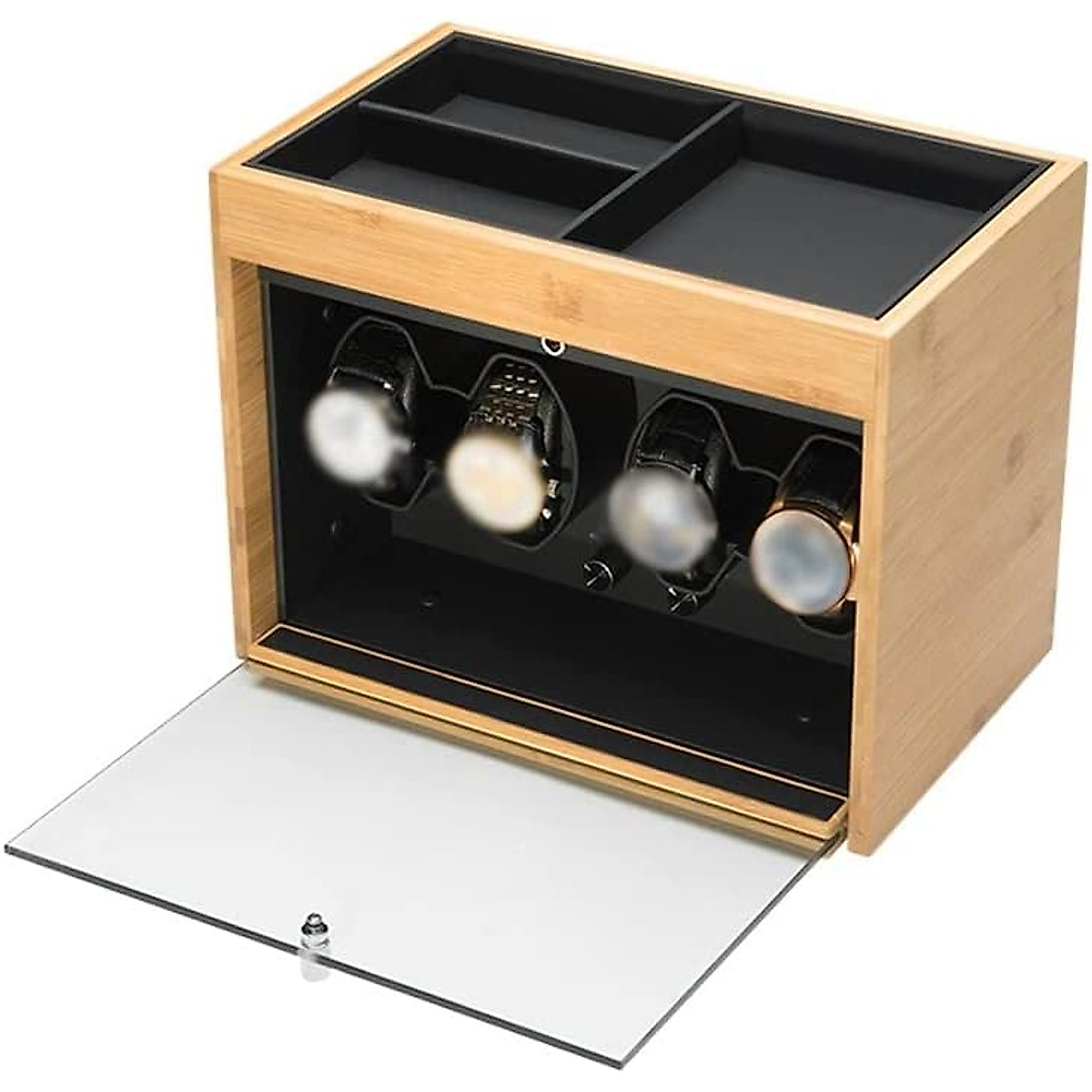 Watch Holder Watch Winder for 4 Automatic Watche Winder Watch Display Box Watch Case Watch Organizer (Color : Yellow) (Yellow)