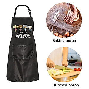 ZJXHPO Golden Inspired Apron Gift Golden Fans Gift BFF Housewarming Gift Friendship Gift Golden TV Show Bib Apron Gift (friend apron)