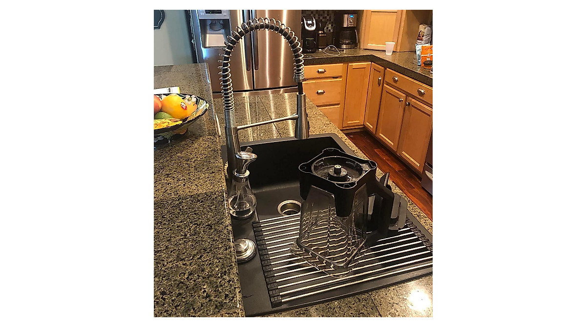 Roll Up Dish Drying Rack for Kitchen Sink - Space-Saving Stainless Steel