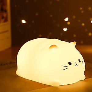 ZKLiLi Cat Lamp, Cute Night Light for Kids, Birthday Gifts for Baby Girls and Boys, Kids Nightlight for Bedroom (Cat-A)