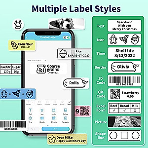 Phomemo Label Makers for Small Business, D30 Label Maker Machine with Tape 12mm 0.47 White for Organizing, Bluetooth Wireless Small Label Maker Thermal Sticker Printer Home School Office Supplies