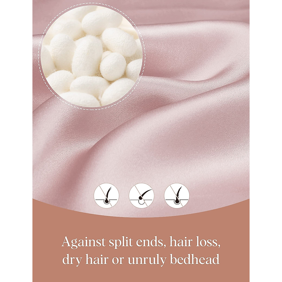 LilySilk 100% Mulberry Silk Bonnet, 19 Momme Silk Night Sleep Cap Adjustable Hair Wrap for Sleeping, Rosy Pink