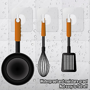 COMNICO 12 Pack Adhesive Hooks Clear Plastic Waterproof Heavy Duty Sticky Wall Ceiling Door Window Pothook Home Kitchen Bathroom Shower Office for Hanging Hat Towel Picture Coats (12)