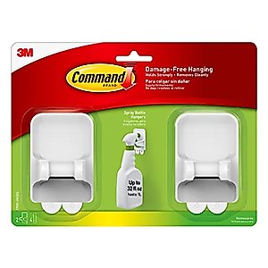 Command Spray Bottle Hangers, 2 pack, 2 hangers, 4 large strips