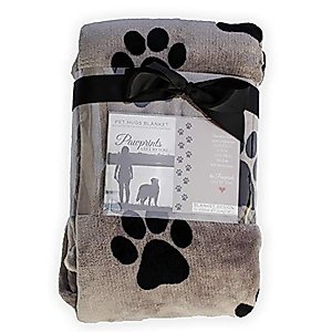 Pawprints Left by You Pet Memorial Blanket with Heartfelt Sentiment - Comforting Pet Loss/Pet Bereavement Gift (Non Personalized)