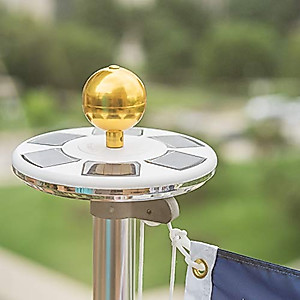 Deneve Flag Pole Silver Pulley Truck to Display Flag - Fits Top 2 inch Flag Pole Kit with Solar Light - Designed to Hold Maximum 5/16" Rope Pulley - Flag Pole Replacement Parts
