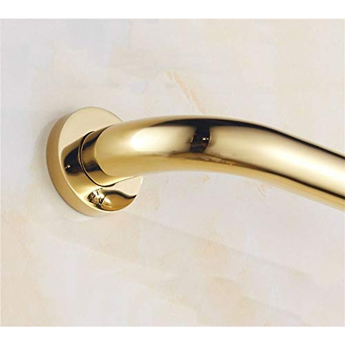 CRODY Bath Wall Attachment Handrails Grab Bar Rails Brass Shower Non-Slip Grab Bar,Wall Mounted Towel Rack Handrail, Bathtub Bathroom Safety Support Rail,Elderly Disabled Pregnant Women Polished Handl