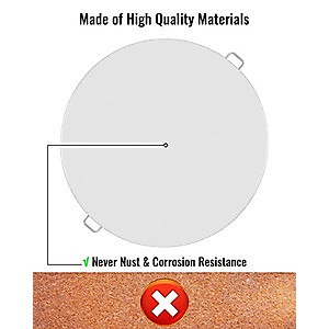 Fire Pit Lid Fit for Solo Stove Bonfire 19.5" Fire Pit, Steel Round Cover with Heat Resistant Handle, Outdoor Fire Pits Wood Burning and Camping Accessories