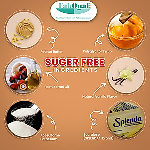 FabQual's Pack Of 1Lb Atkinsons Sugar Free Peanut Butter Bars Candy Sugar Free Candy Bars Bulk Sugar Free Hard Candy Bulk Old Fashioned Candy Bars Sugar Free Peanut Butter Candy Peanut Butter Logs