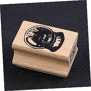 EXCEART Christmas Craft Stamp 2pcs Holiday Stamp Letter Crafts Stampers Wooden Stamper Stampers Party Favors Seal Die Christmas Party Favors Xmas Stamp