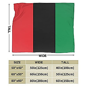 Pan African Flag Flannel Fleece Throw Blankets for Bed Sofa Living Room Soft Blanket Warm Cozy Fluffy Throw Plush Blanket