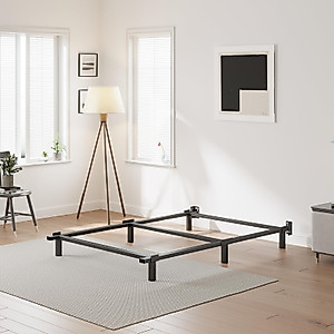 Bednowitz Metal Twin Bed Frames, 7 Inch Hith Bed Base Support for Box Spring and Mattress Foundation, Heavy Duty Basics Bed Frame, Noise Free, Easy Assembly, Black