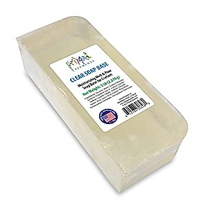 Primal Elements Clear Soap Base - Moisturizing Melt and Pour Glycerin Soap Base for Crafting and Soap Making, Vegan, Cruelty Free, Easy to Cut, Unscented - 5 Pound