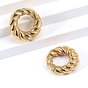 PUNKYOUTH Ear Hanger Weights for Stretched Ear Gauges 0g 00g Stainless Steel Ear Heavy Dangle for Women Plugs Tunnels Piercing Kit