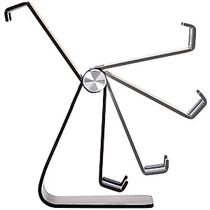 Amazon Basics Adjustable Aluminum Cell Phone Desk Stand for iPhone and Android, Black, 3.3 x 3 x 4.2 Inch (LxWxH)
