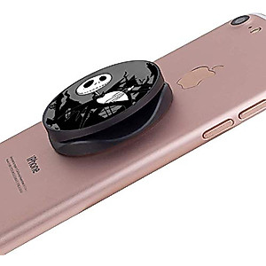 Cell Phone Finger Stand Holder, Jack Skellington Grip Foldable Phone Mount Expanding Kickstand Compatible with All Tablets and Smartphones