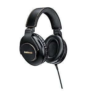 Shure SRH840A Over-Ear Wired Headphones for Critical Listening & Monitoring, Professional Headset, Tailored Frequency Response, Superior Detailed Sound, Adjustable & Collapsible Design - 2022 Version