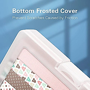 iBune 6 Pack 12x12 Paper Storage Box, Scrapbook Storage Box for 12" x 12" Paper, Portable Slim Project Case Plastic Craft Paper Storage Box, Size 12.4 x 12.8 x 1.1 in