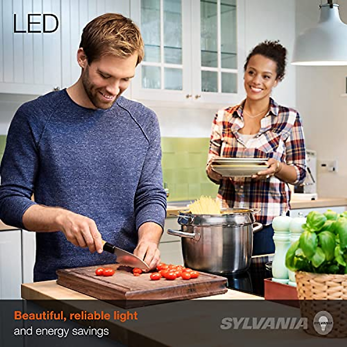 SYLVANIA ECO LED Light Bulb, A19, 100W Equivalent, Efficient 14.5W, 7 Year, 1450 Lumens, Frosted, 5000K, Daylight - 6 Pack (40884)