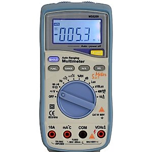 Mastech 5-in-1 multimeter Lux, Sound Level, Humidity,Temperature,True RMS MS8209