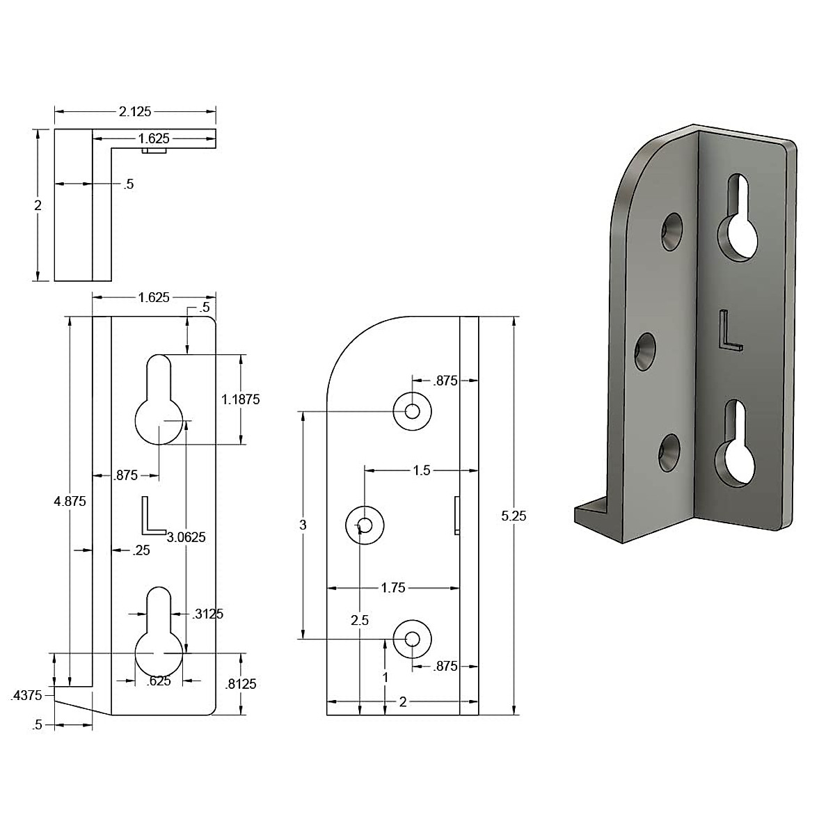 Bear Hollow Supply No-Mortise Corner Bed Bracket, Set of 4