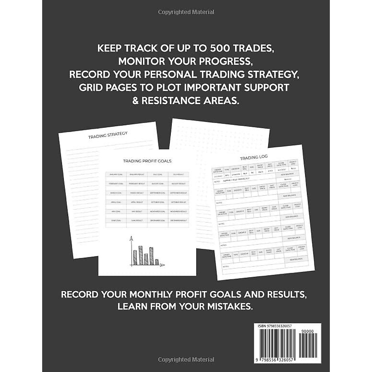 Forex Trading Journal: Record up to 500 Trades - With Trading Strategy Planner & Monthly Profit Goals/Results | 8.5" x 11" Desk Size - Forex , Options, Crypto Currency, Futures, Stocks