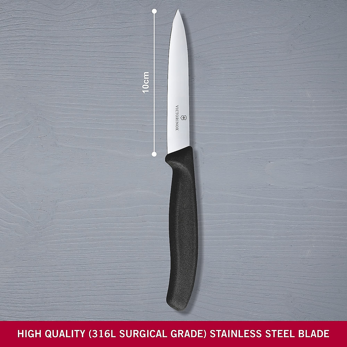 Victorinox Gemüsemesser SwissClassic, 10 cm, schwarz