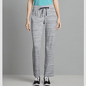 Hanes Women's French Terry Pant, Navy Space Dye, Large