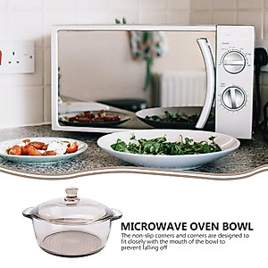 DOITOOL Glass Saucepan with Cover Heat-Resistant Glass Pot and Pan with Lid, Clear Glass Cooking Pot Cookware Set for Pasta, Noodle, Soup & Baby Food