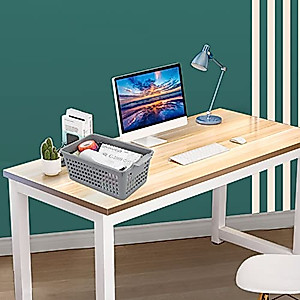 DynkoNA Small Office Desktop Baskets, Plastic Storage Bin Set of 6