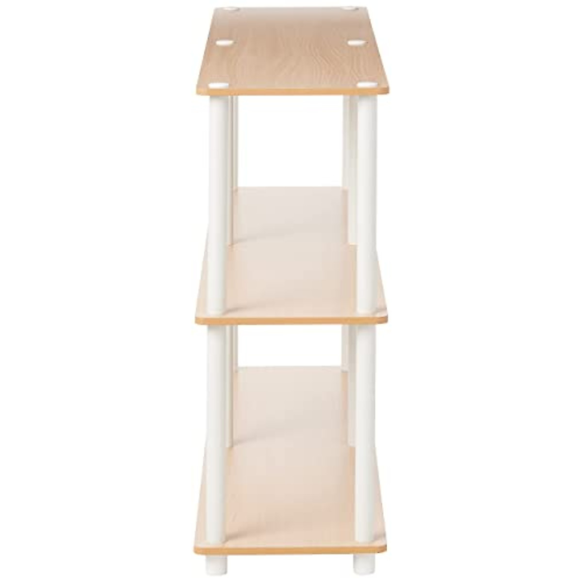 Furinno 99130BE/WH 3-Tier Double Size Storage Display Rack, Beech/White